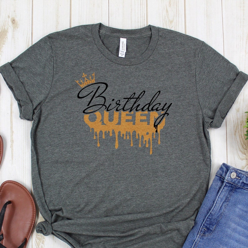 Birthday Queen Drip SVG Happy Birthday SVG Gold Happy - Etsy