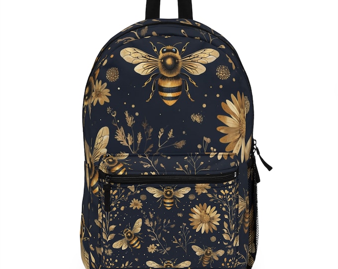 Bee Black and Gold Backpack for Everyone! - Etsy