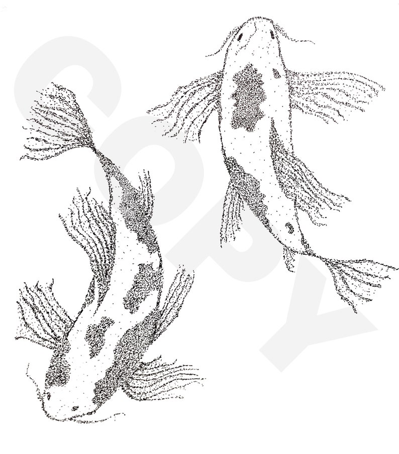 Pointillism - Two Coi Digital Download - Etsy