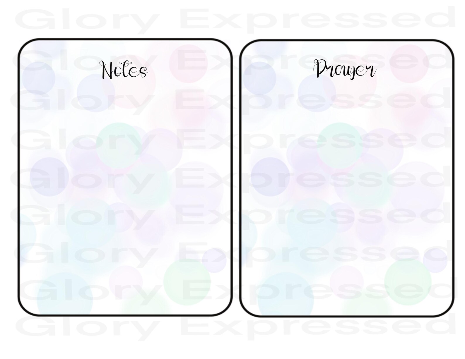 Printable Prayer and Notes Journal Pages | Pastel Faith-based Inserts ...