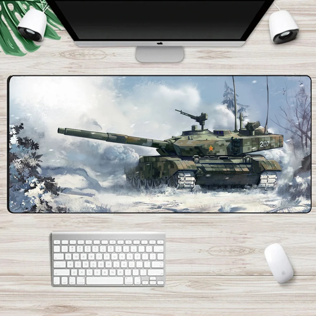 Big Gaming Mousepad 600x300mm Battlefield Snow Tank 2042 Army Tanks ...