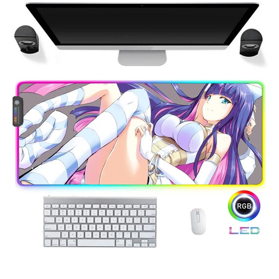 Big Led Rgb Gaming Mousepad 600x350mm Anime Girl Manga Sexy Etsy