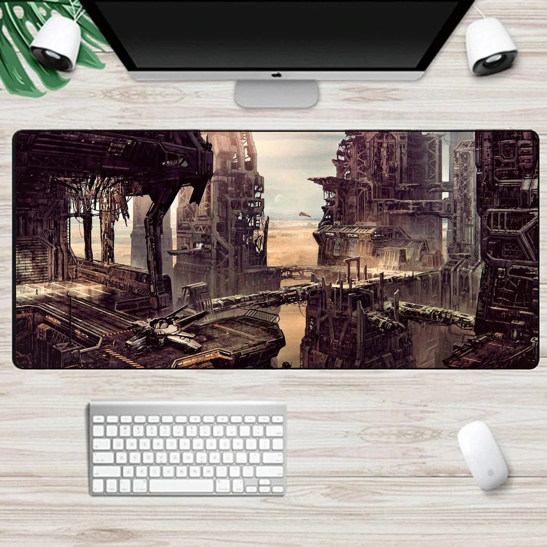 Big Gaming Mousepad 600x300mm Animated Cyber Skyscraper Ship - Etsy
