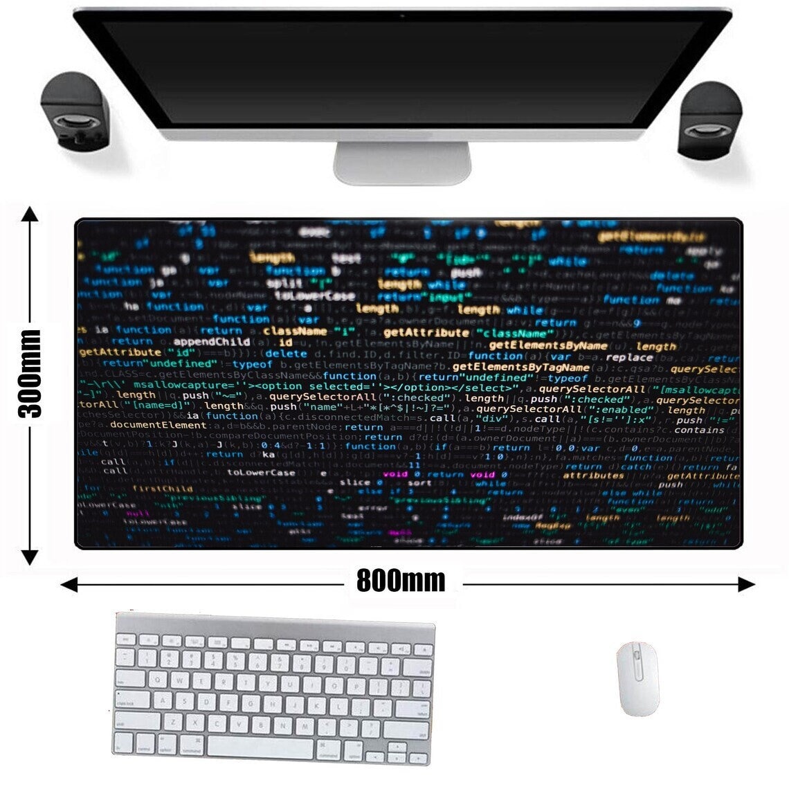 Big Gaming Mousepad 800x300mm Coding Programmer C Python Cpu Etsy 