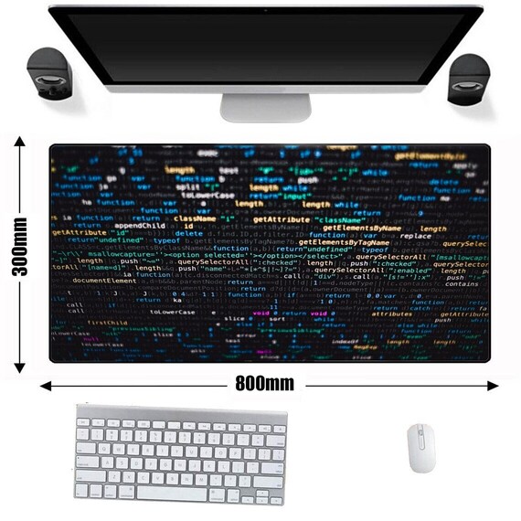 Big Gaming Mousepad 800x300mm Coding Programmer C Python Cpu Etsy