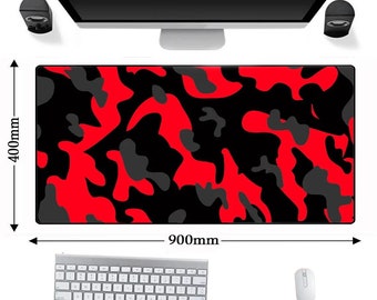 Red Camo Desk Mat - Etsy