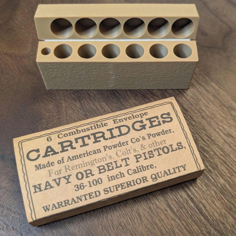 Premium Paper Cartridge Box, .36 Caliber, Vintage Style With Flip-top ...