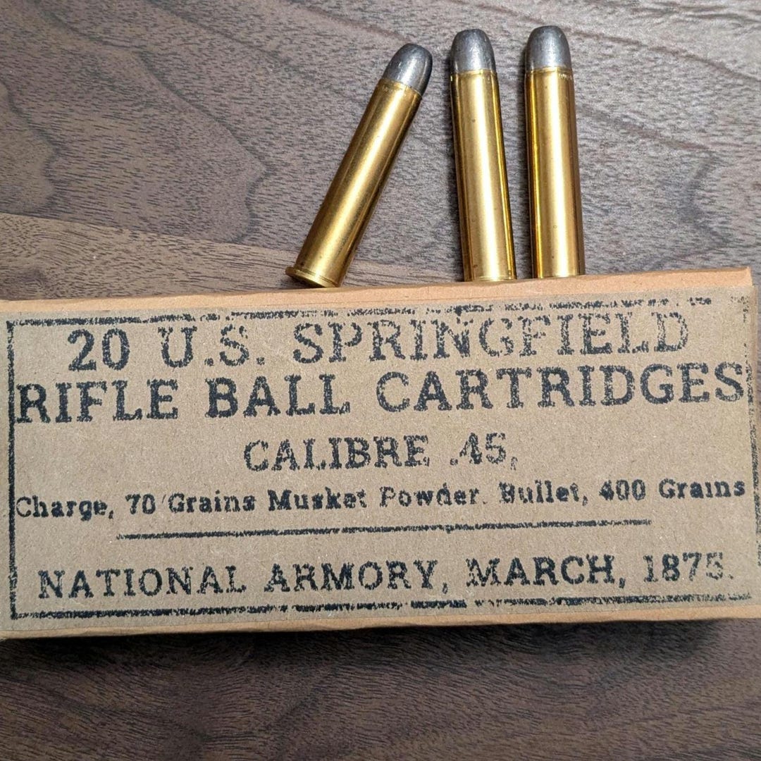 Cartridge Box, .45-70 Caliber, 20-round, Vintage Old West 1870s Style ...