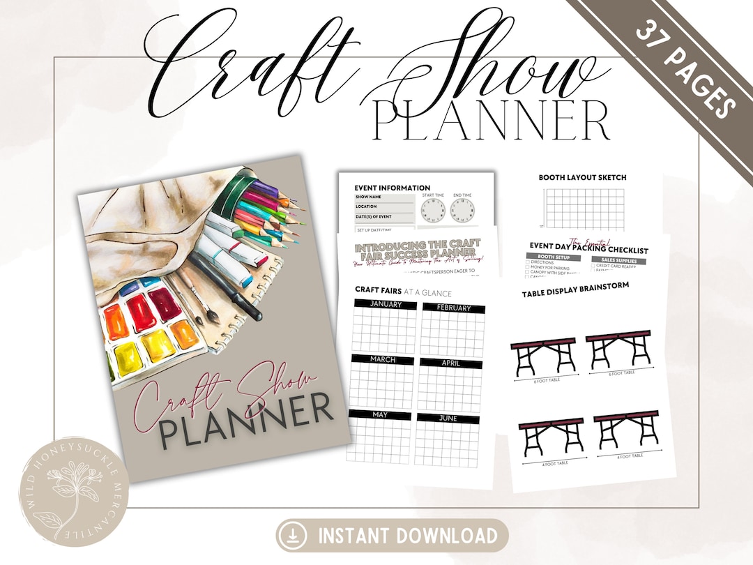 Craft Show Planner, Fair Sales Tracker, Handmade Business (digital ...