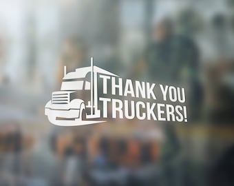 Thank You Trucker Decal - Etsy