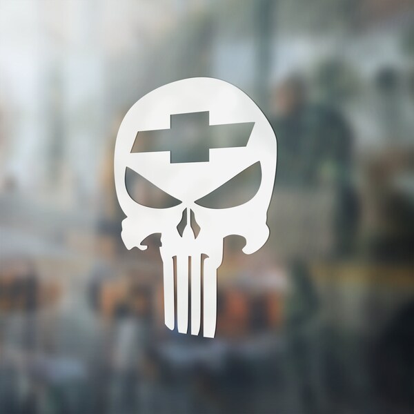 Punisher Skull Decal Chevy - Etsy