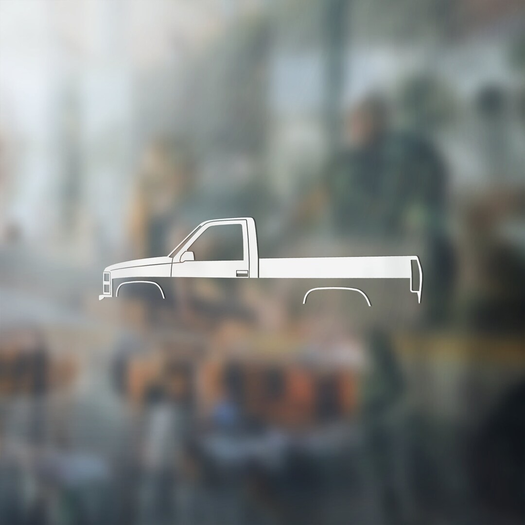 OBS Chevy Silverado Silhouette Side View Premium Vinyl Decal - Etsy