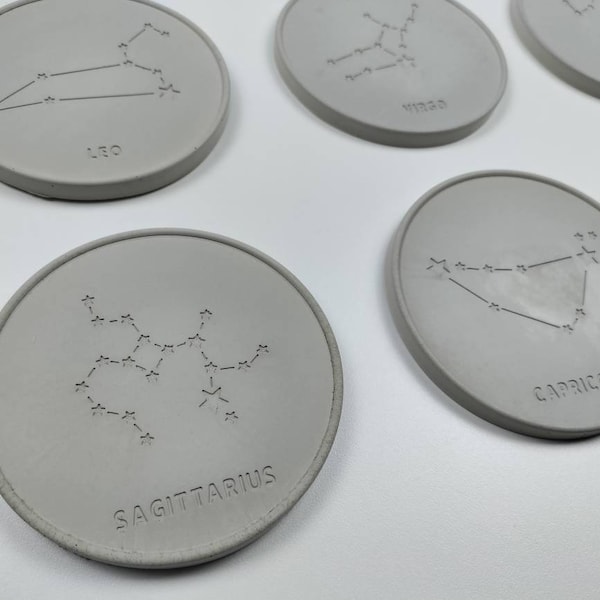 Zodiac Coaster - Etsy