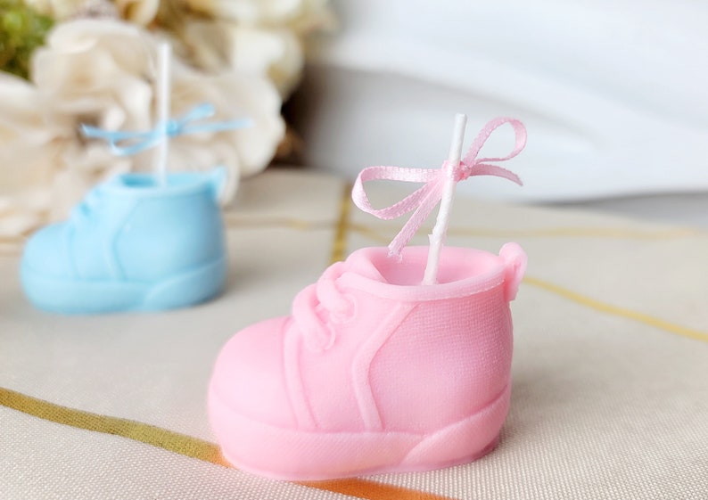 Baby Shoe Candle Favors: First Birthday, Baby Shower Decoration - Etsy