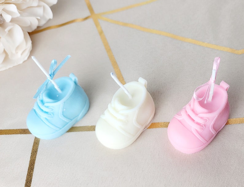 Baby Shoe Candle Favors: First Birthday, Baby Shower Decoration - Etsy
