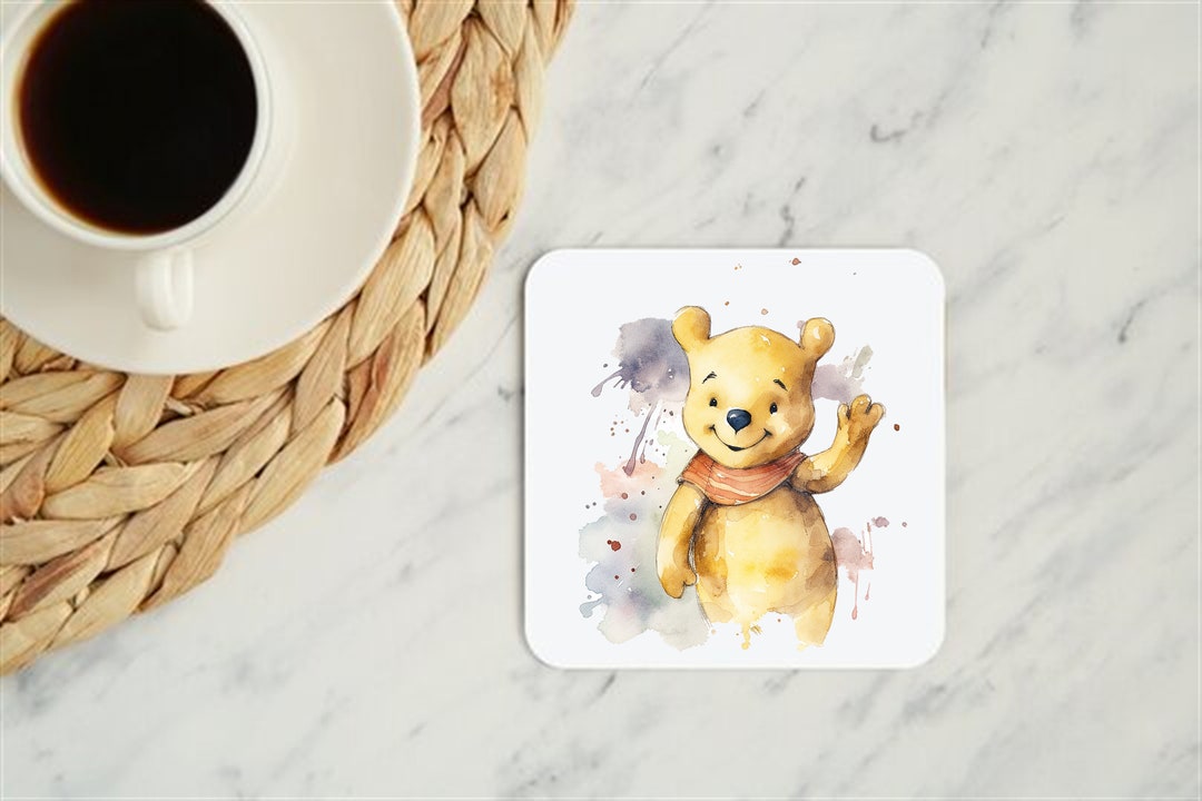 Winnie the Pooh Coffee Coaster Set of 4, Disney Home Decor,pooh Bear ...