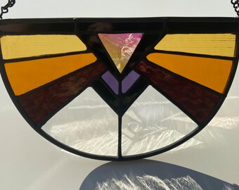Stained Glass Half Round - Etsy