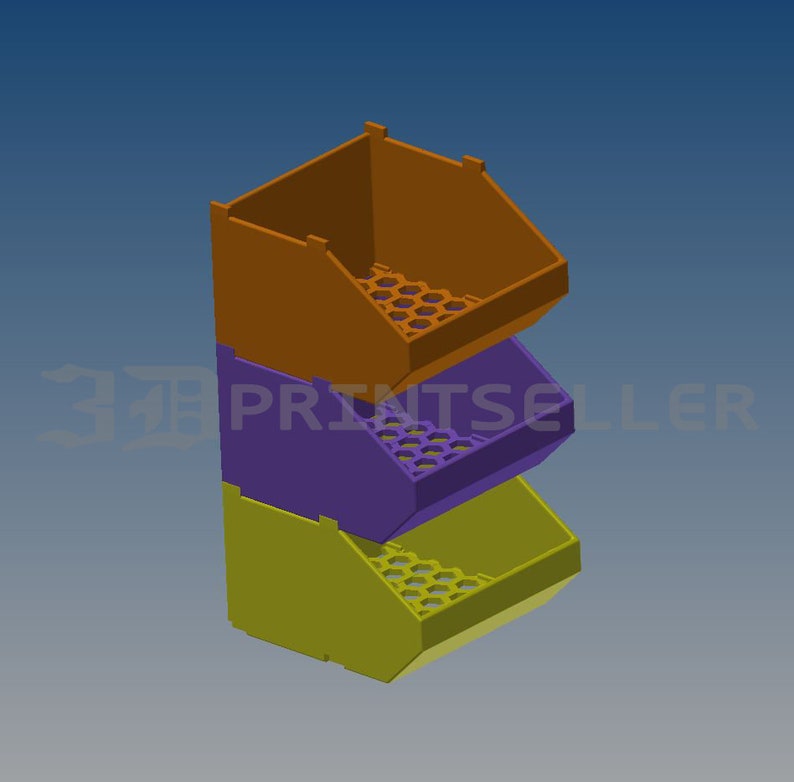 Stackable Bins Storage STL Digital Download - Etsy