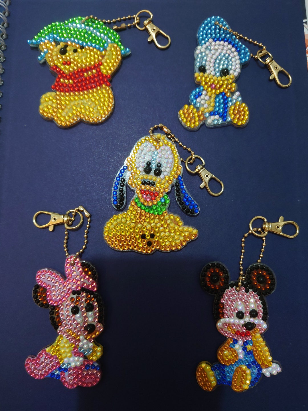 Disney Diamond Art Double Sided Keychain/zipper Charm/bag - Etsy UK