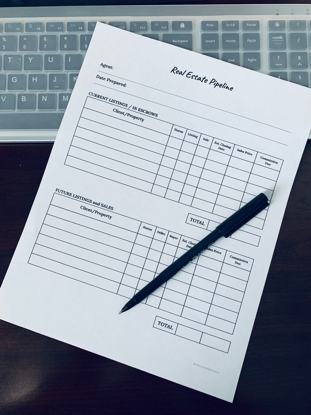 Real Estate Pipeline Sheet, PDF File, Printable, Instant Download ...