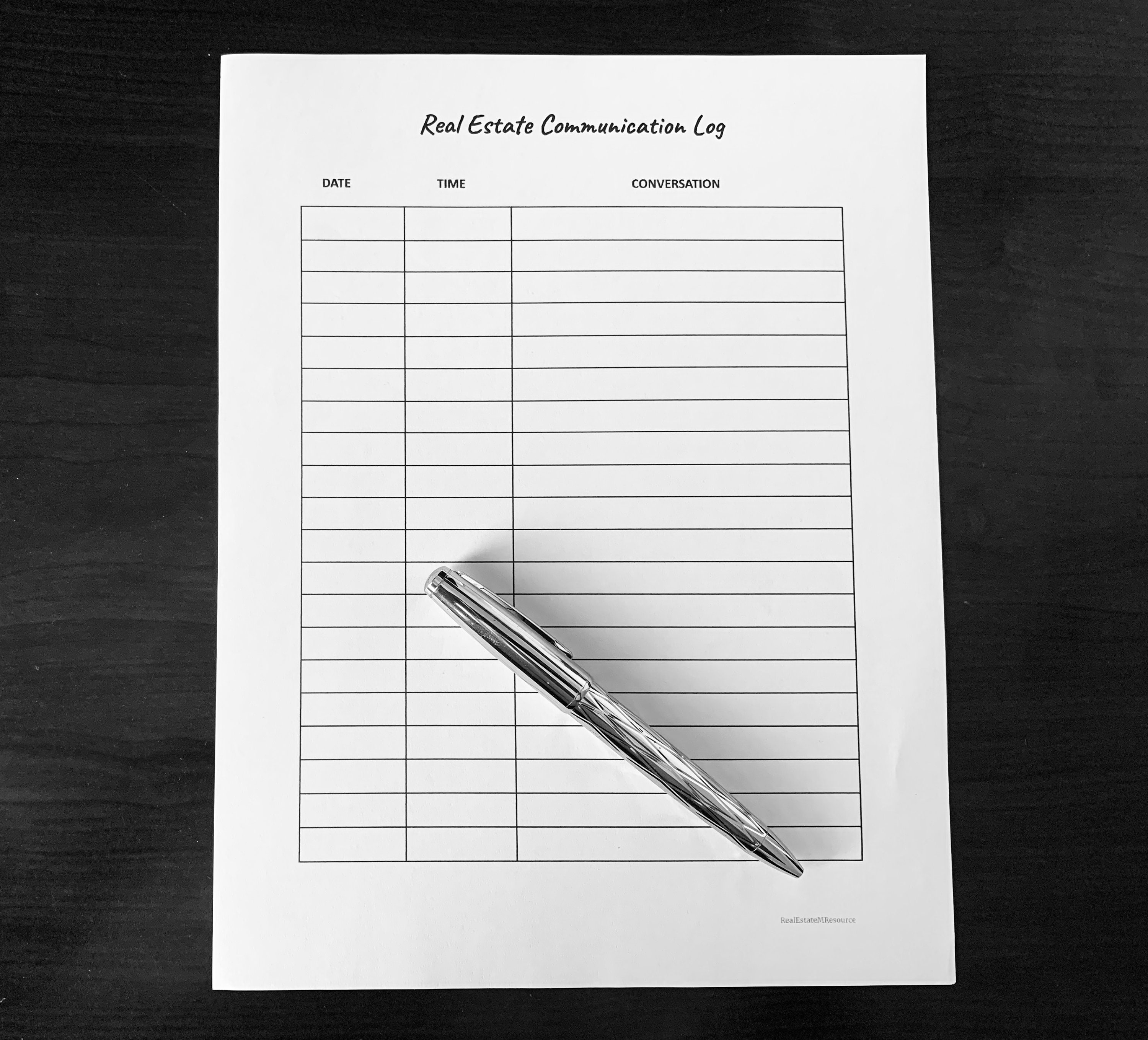 Real Estate Communication Log Sheet, PDF File, Printable, Instant ...