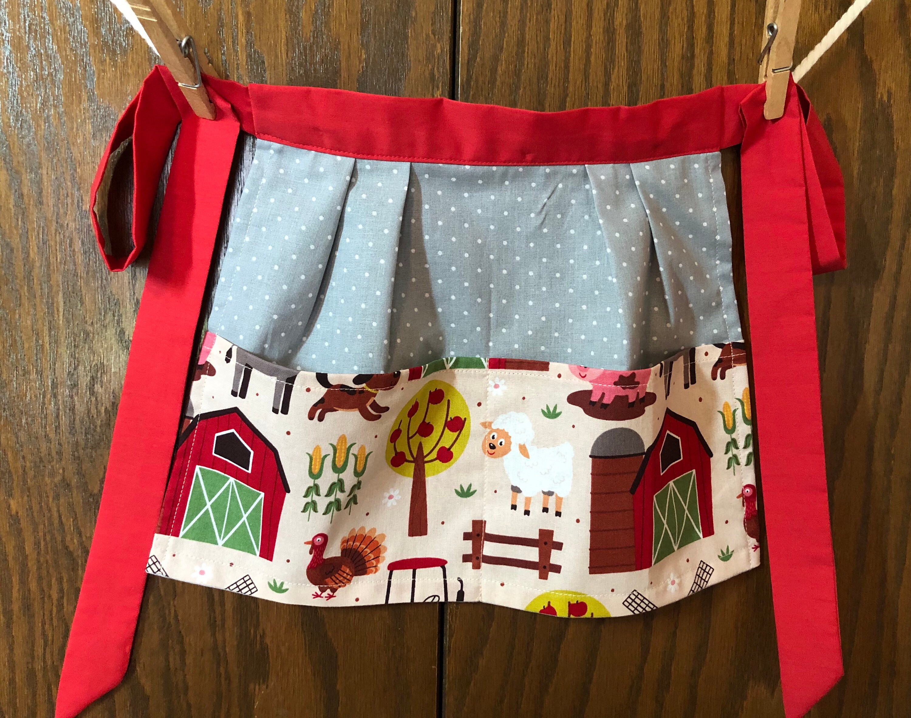 Farming Scene Graces These Adorable Aprons, Complete With Barn, Tractor ...