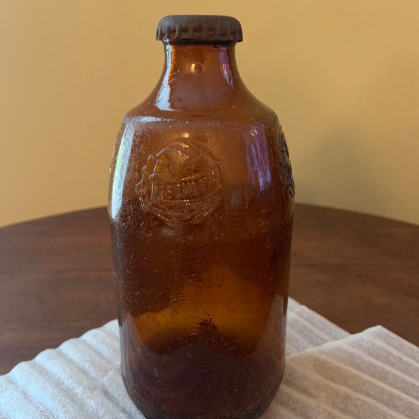 Vintage Amber Beer Bottles - Etsy