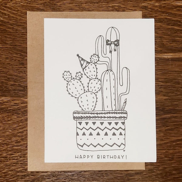 Cactus Greeting Card - Etsy