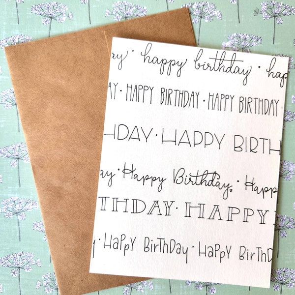 Hand Written Card - Etsy
