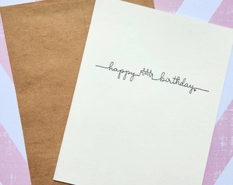 Line Drawing Birthday Card - Etsy