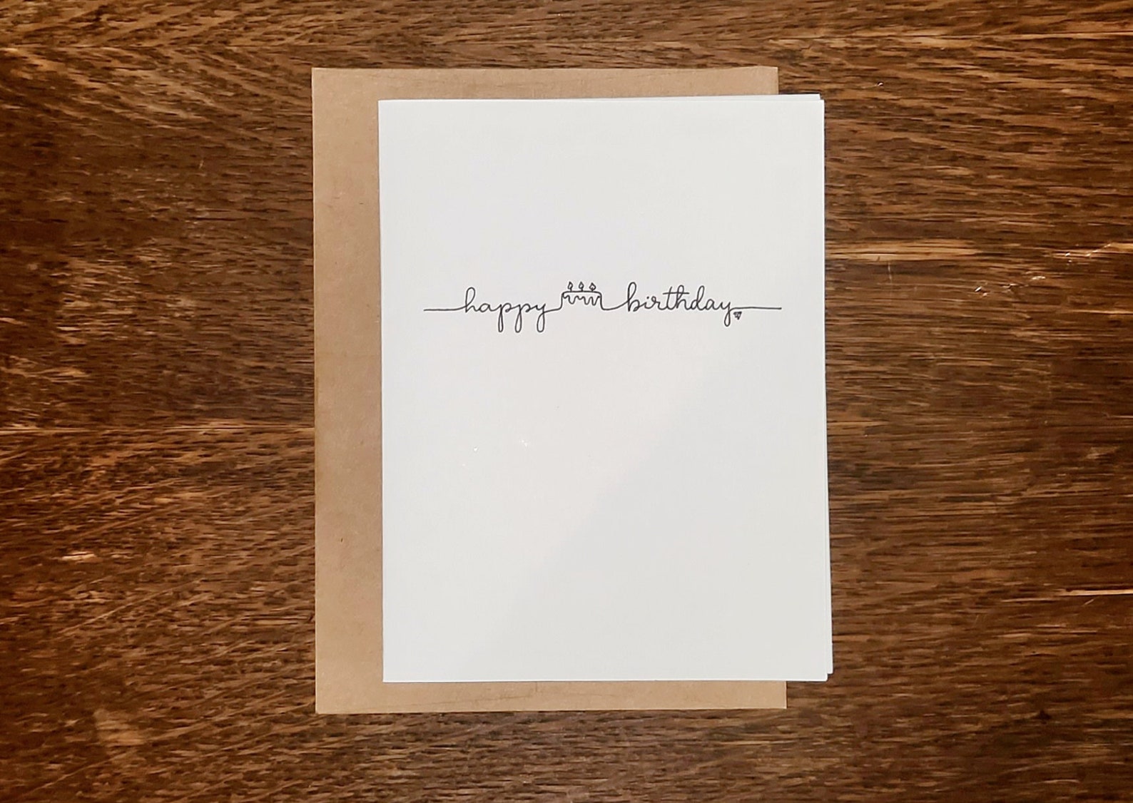 Line Art Birthday Card Minimalist Calligraphy Card One Line Drawing ...