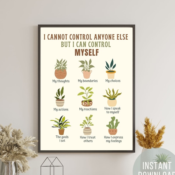Poster What Can I Control - Etsy