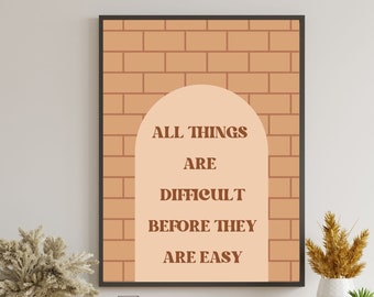 Growth Mindset Classroom Poster Retro Classroom Quotes Boho | Etsy