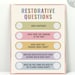 Restorative Justice Questions Poster Therapy Office Decor Growth SEL ...