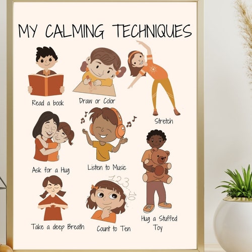 Printable Calming Techniques for Kids Boho Calm Corner - Etsy