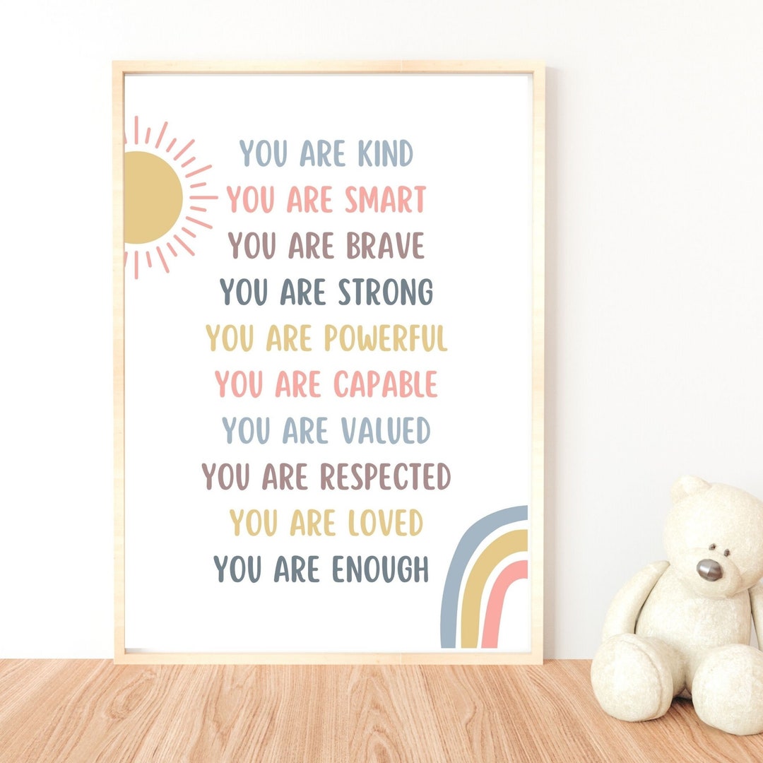Motivational Poster, Affirmations Poster, Kids Affirmations, School ...