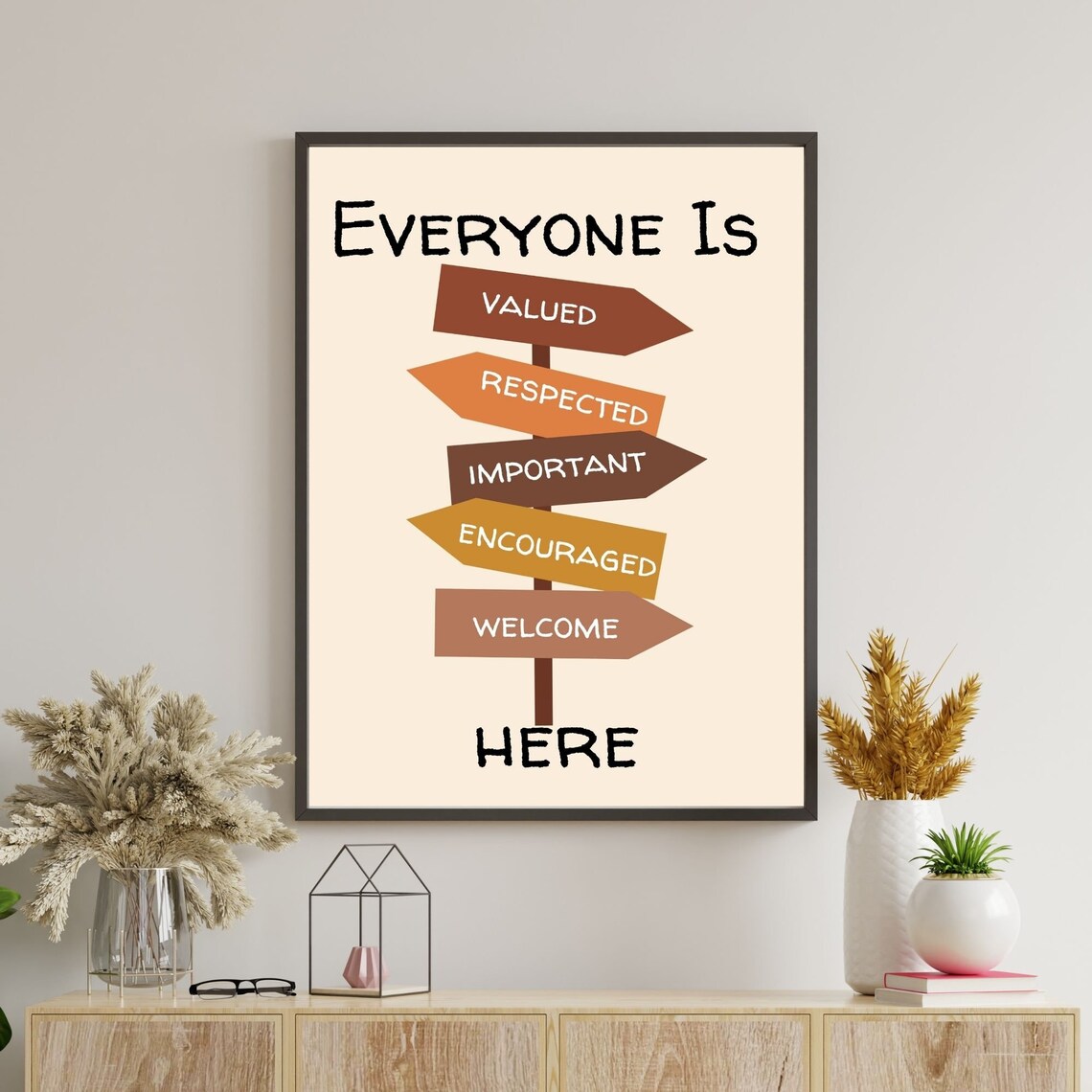 Everyone is Welcome Here Poster Safe Space Educational - Etsy