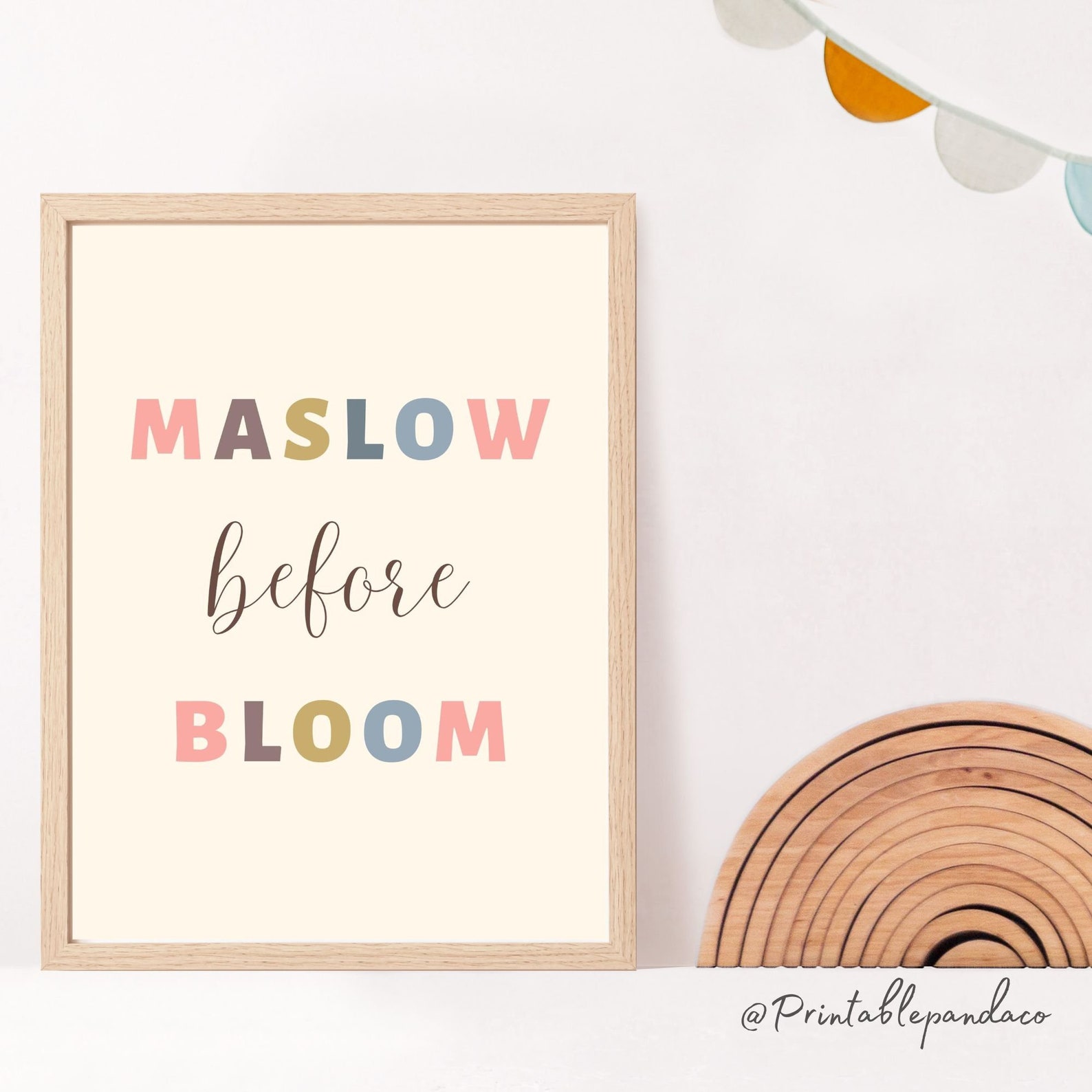 Maslow Before Bloom Poster, Therapy Office Decor, School Psychologist ...