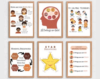 9 Calming Techniques Calm Down Corner Posters Educational Wall Art ...