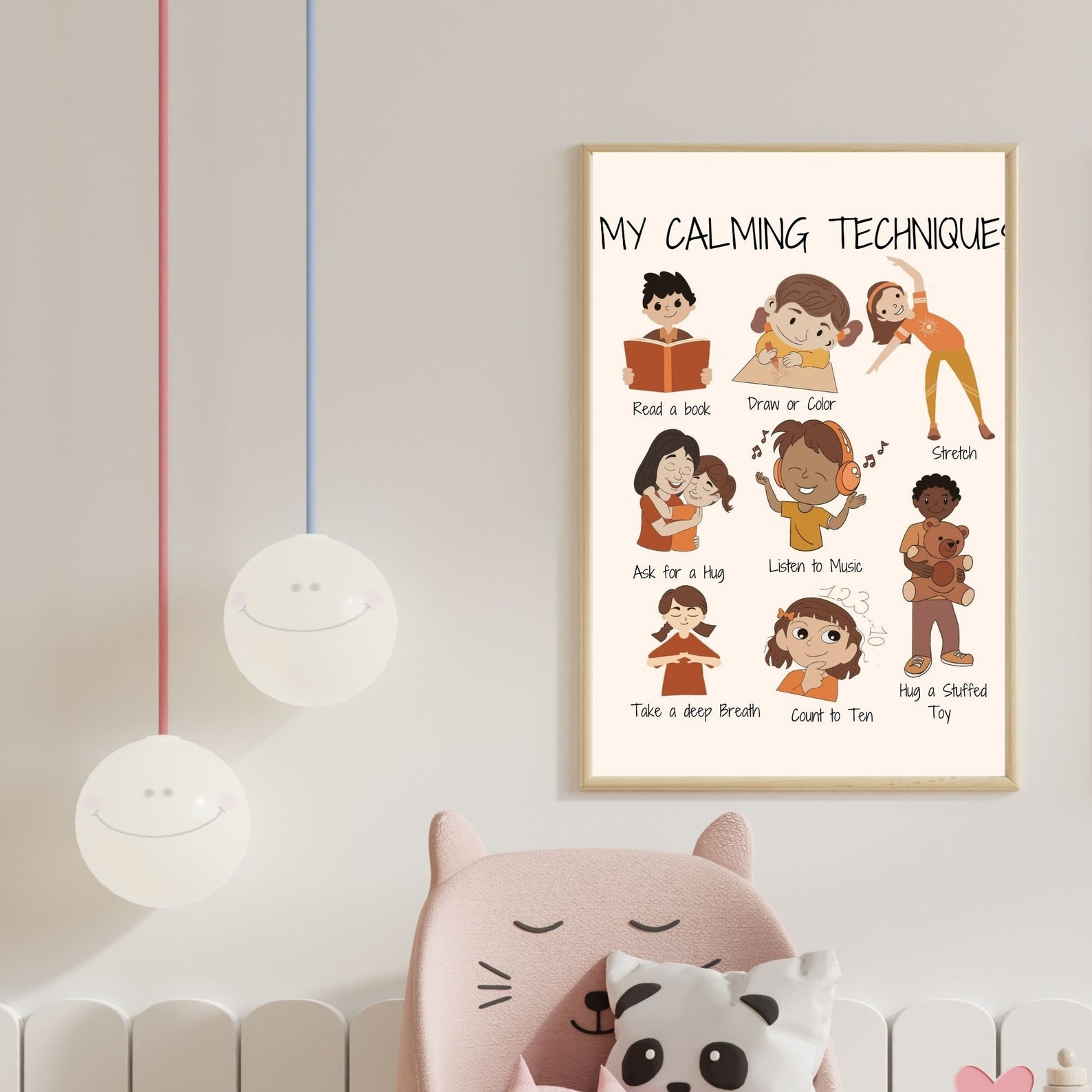 Printable Calming Techniques for Kids Boho Calm Corner | Etsy
