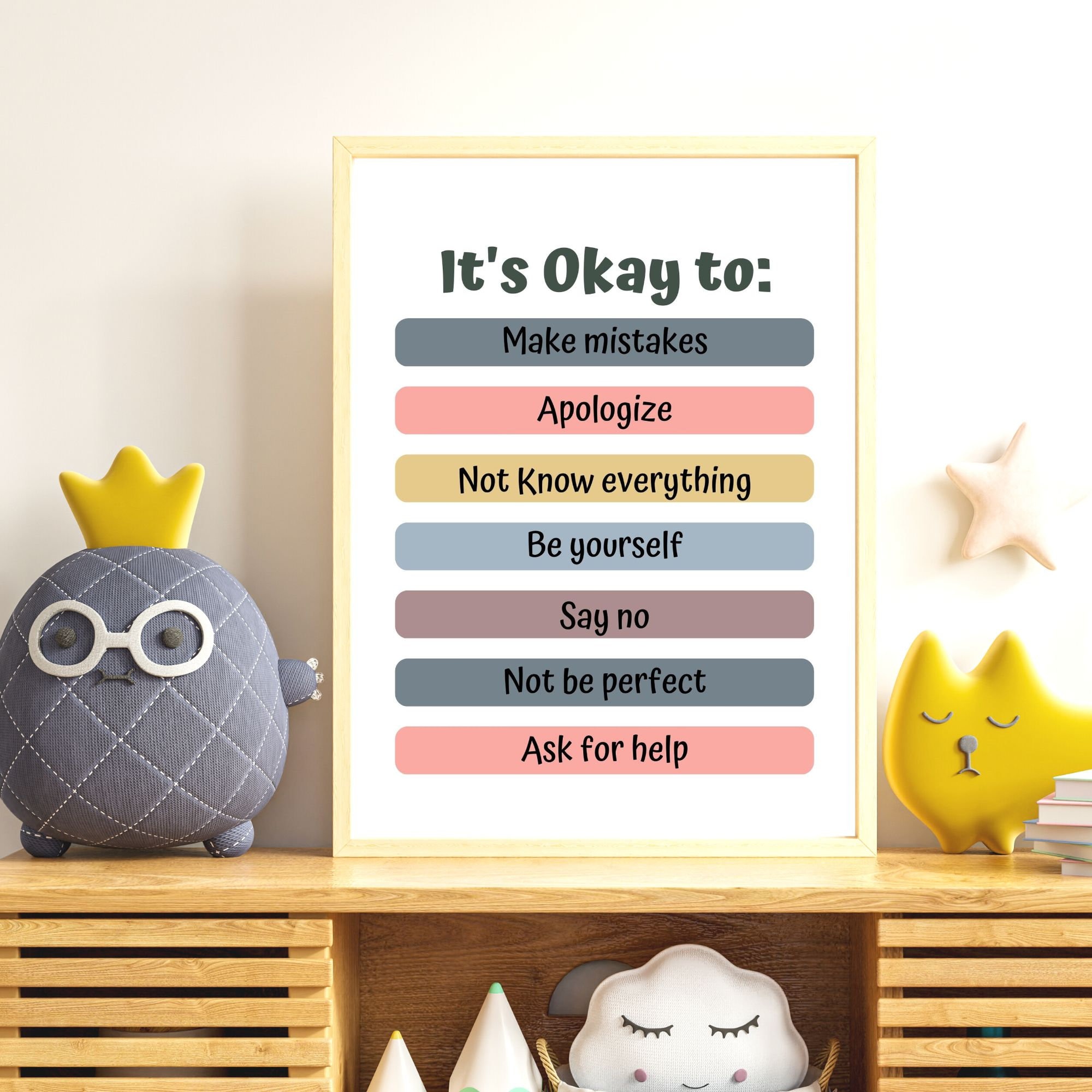 Its Okay Classroom Poster Therapy Office Decor Psychologist - Etsy