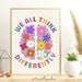 Neurodiversity Poster Brain Art We All Think Differently Therapy Office ...