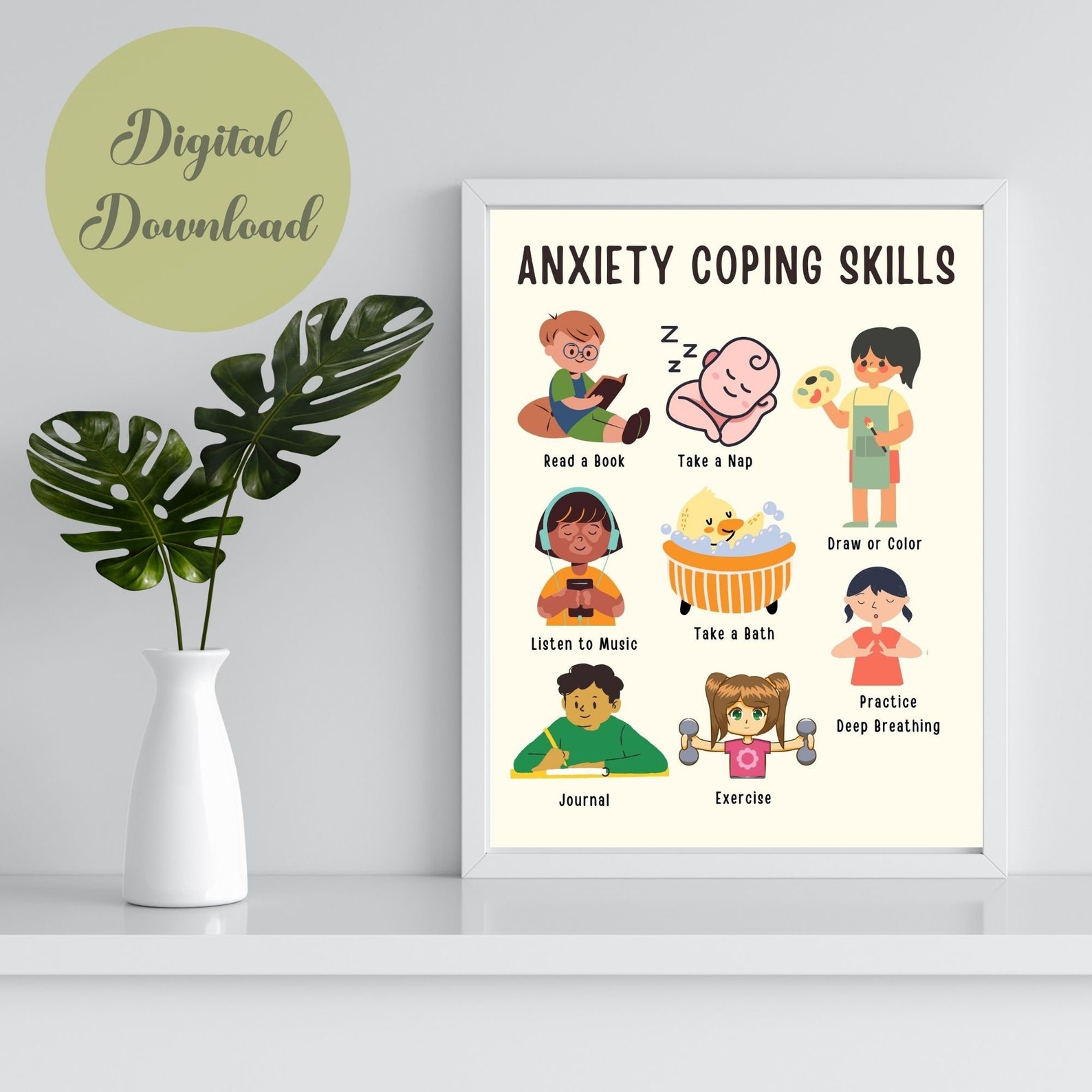 Anxiety Coping Skills, Anxiety Relief, Therapy Poster Psychologist ...