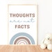 Thoughts Are Not Facts Poster, Mental Health Poster, Boho School ...
