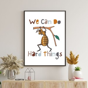 Positive Affirmation Quote - We Can Do Hard Things Poster, Growth ...