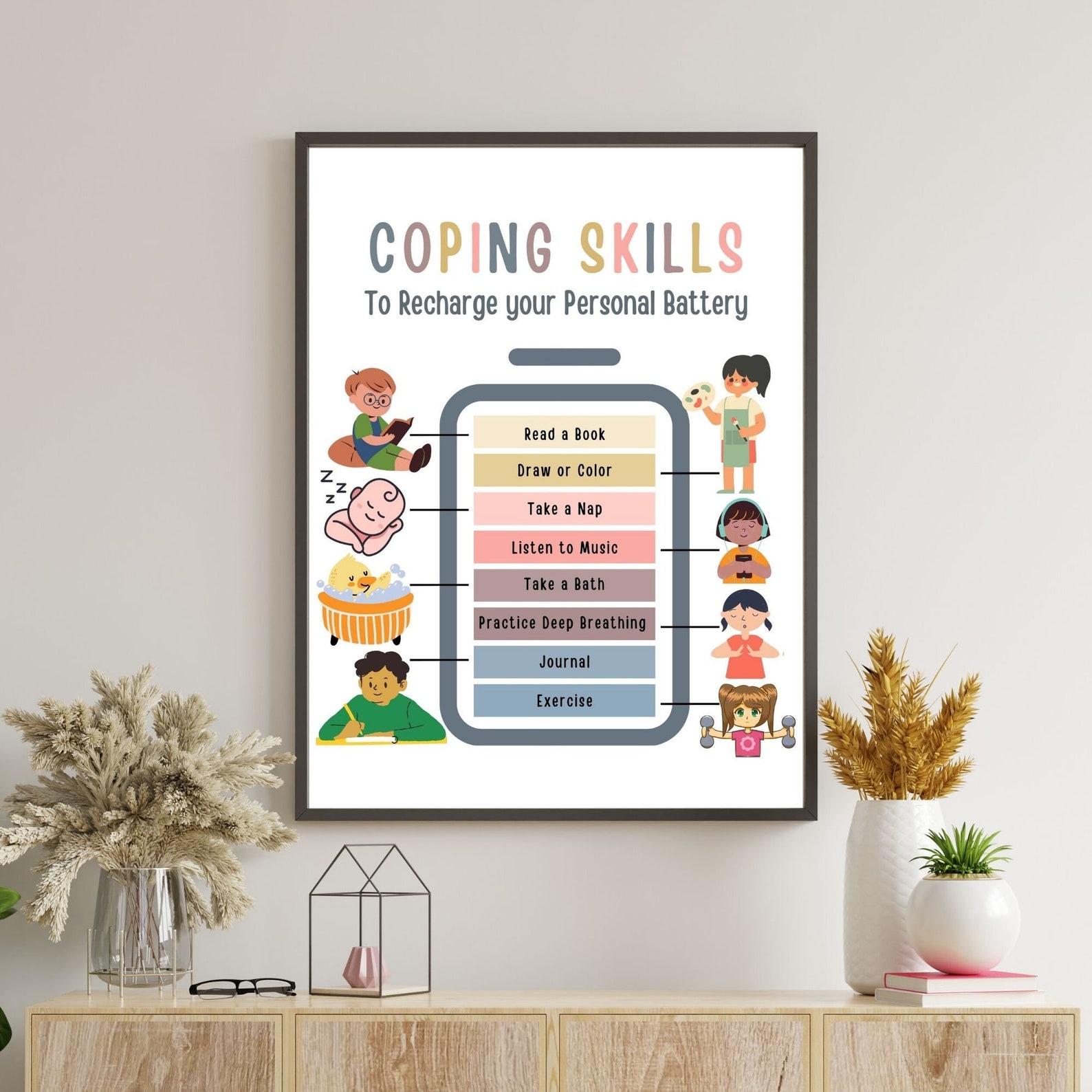Coping Skills for Stress Relief, Calming Corner, Self Care Therapy ...