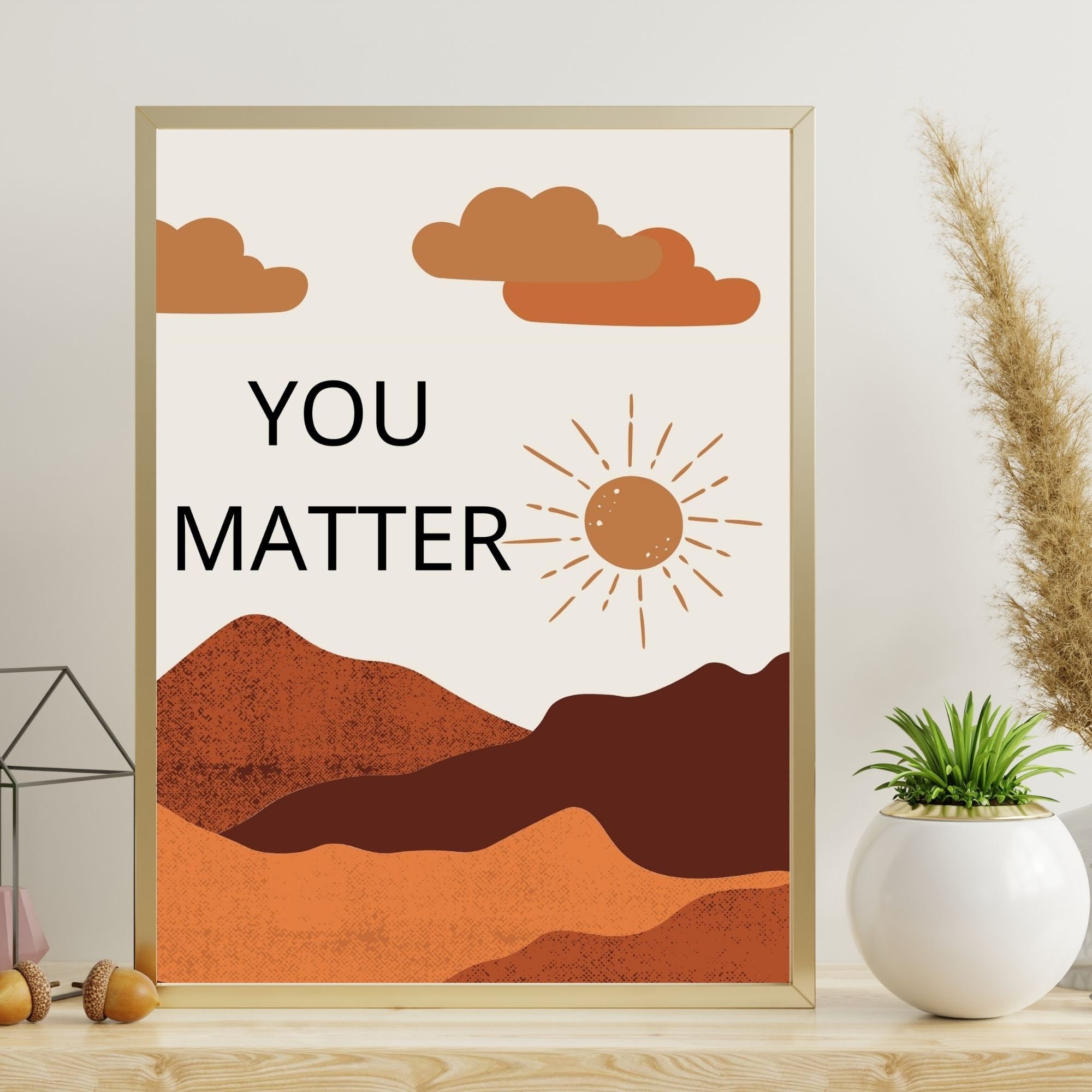 YOU MATTER Mental Health Printable, Mental Health Poster School ...