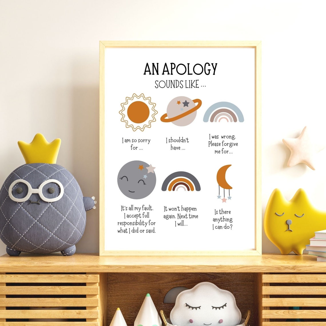 Therapist Office Decor Apology Sounds Like How to Say Sorry | Etsy