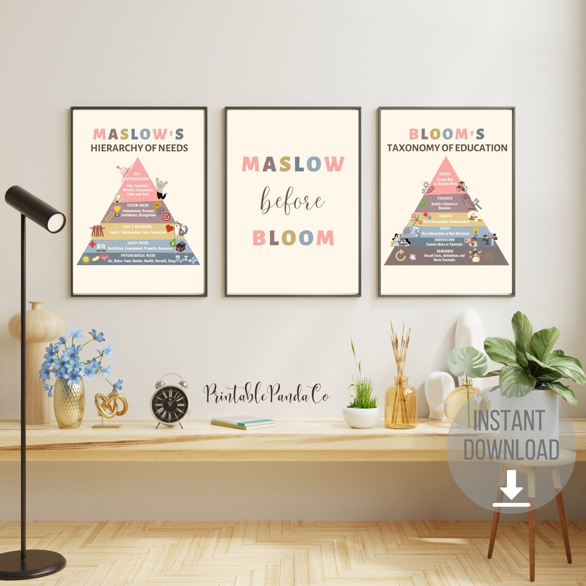 Maslow's Hierarchy of Needs Maslow Before Bloom - Etsy