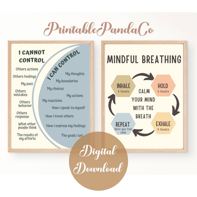 16 Calming Corner Posters, Therapy Office Decor, Counseling Posters ...